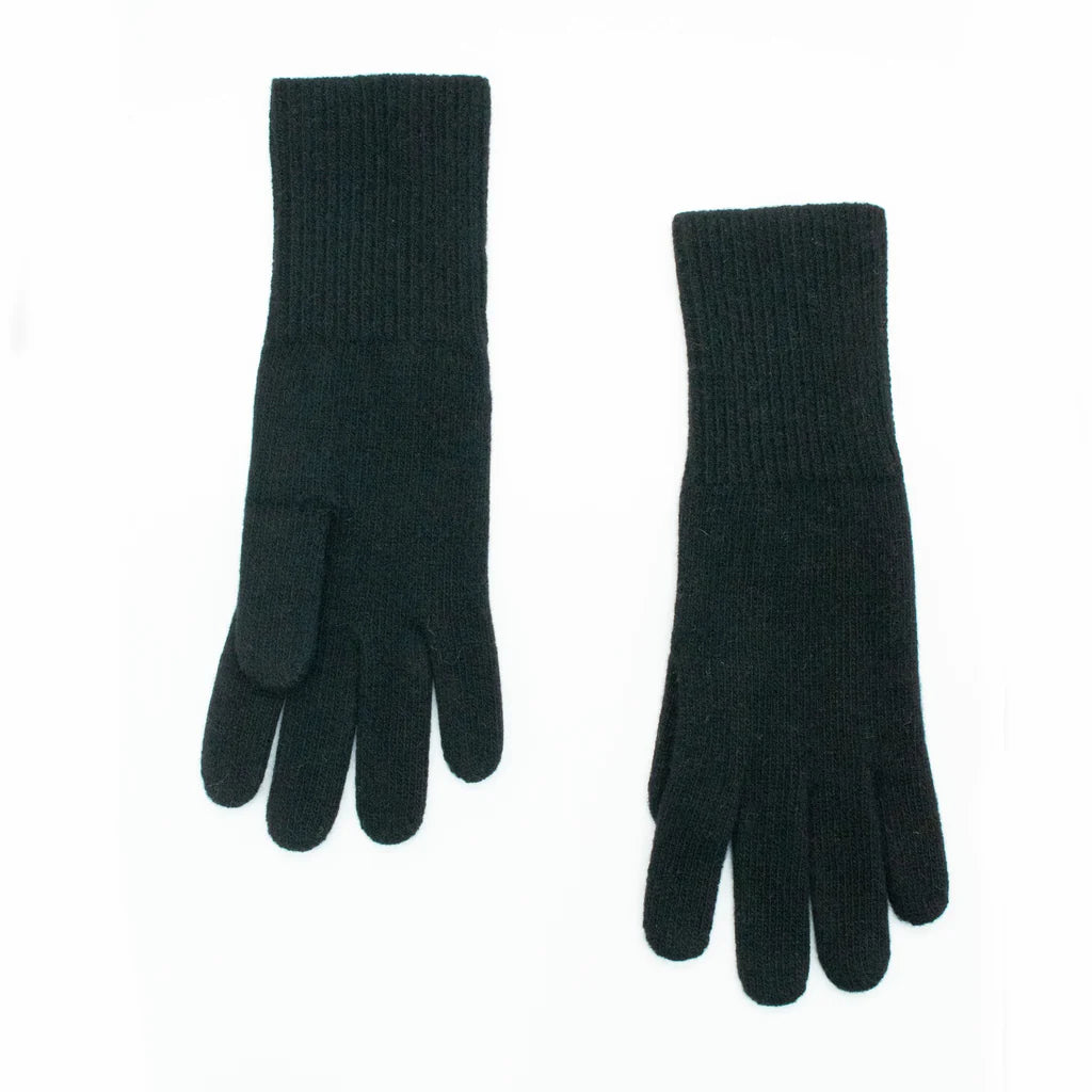 BLACK Italian Cashmere RIB CUFF CLASSIC GLOVES– Haven Collective